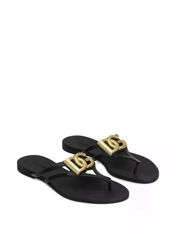 Dolce & Gabbana Logo Slides - Black