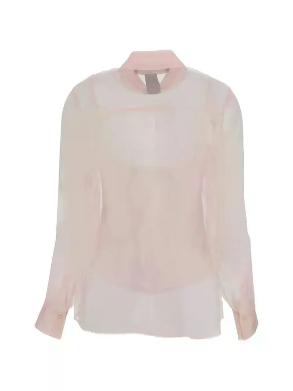 Federica Tosi Long-sleeved Sheer Shirt - Pink