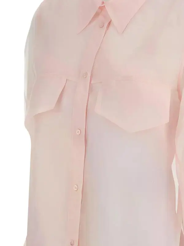 Federica Tosi Long-sleeved Sheer Shirt - Pink
