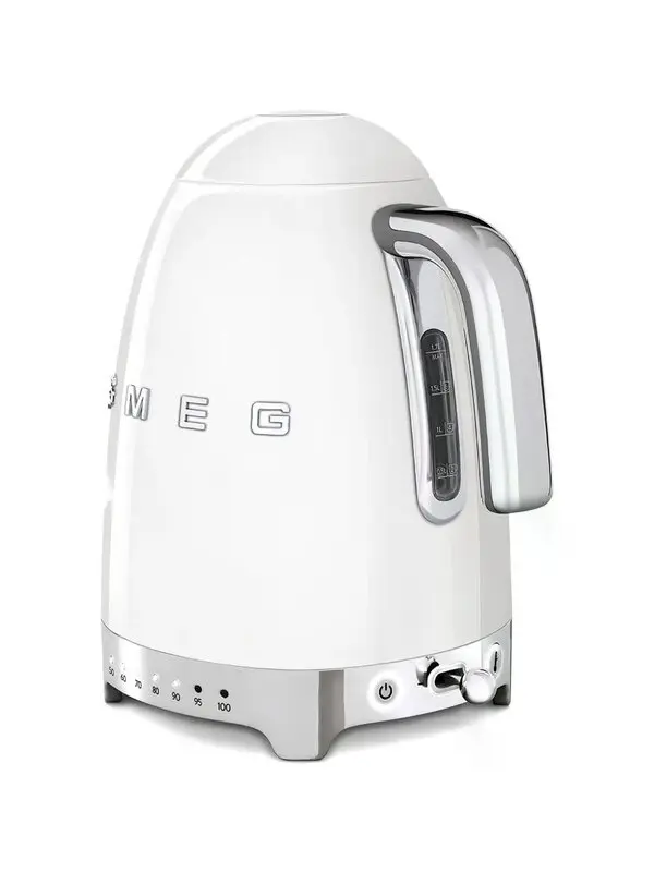 SMEG Chrome-handle Kettle - White