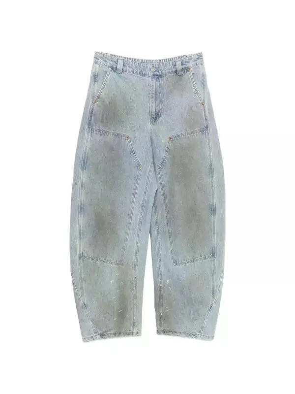 CROQUIS Stone-washed Denim Jeans With Paint Splatter Detail