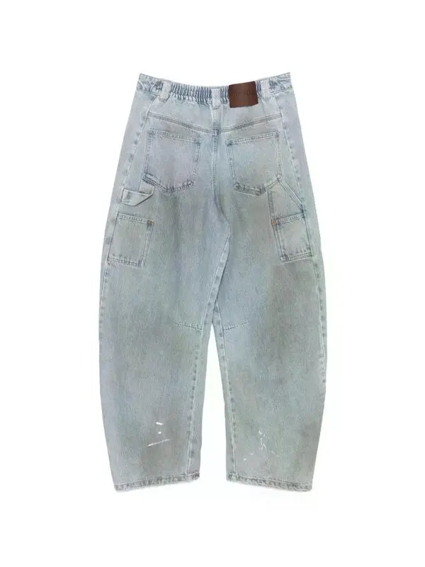 CROQUIS Stone-washed Denim Jeans With Paint Splatter Detail
