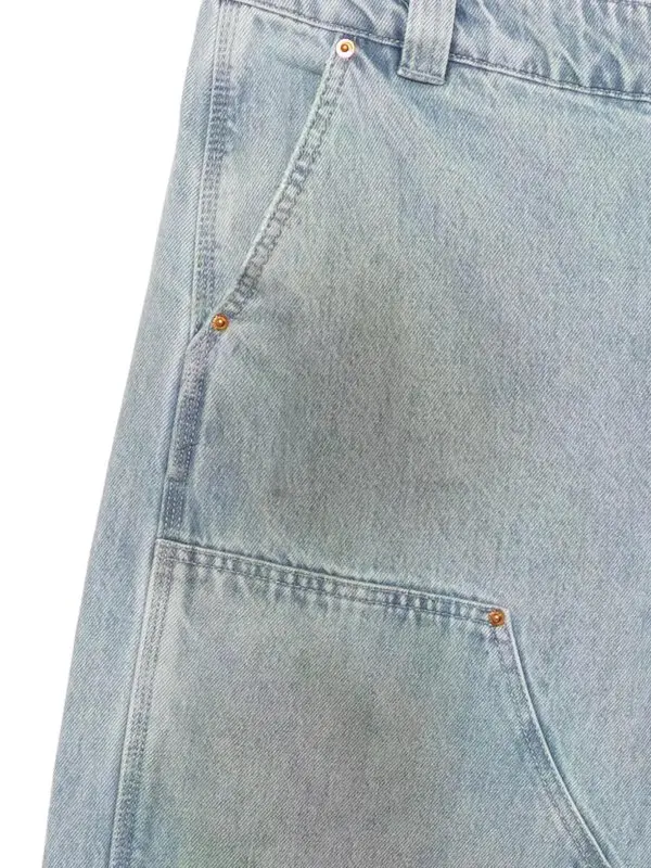 CROQUIS Stone-washed Denim Jeans With Paint Splatter Detail