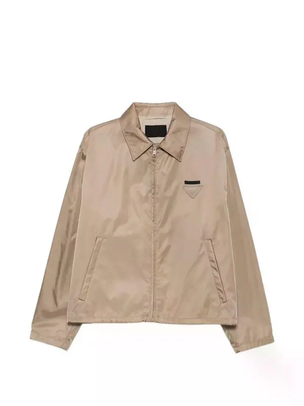 Prada Re-nylon Zip-up Blouson Jacket - Neutrals
