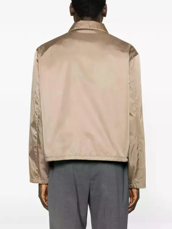 Prada Re-nylon Zip-up Blouson Jacket - Neutrals