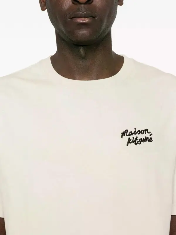Maison Kitsuné Embroidered-logo T-shirt