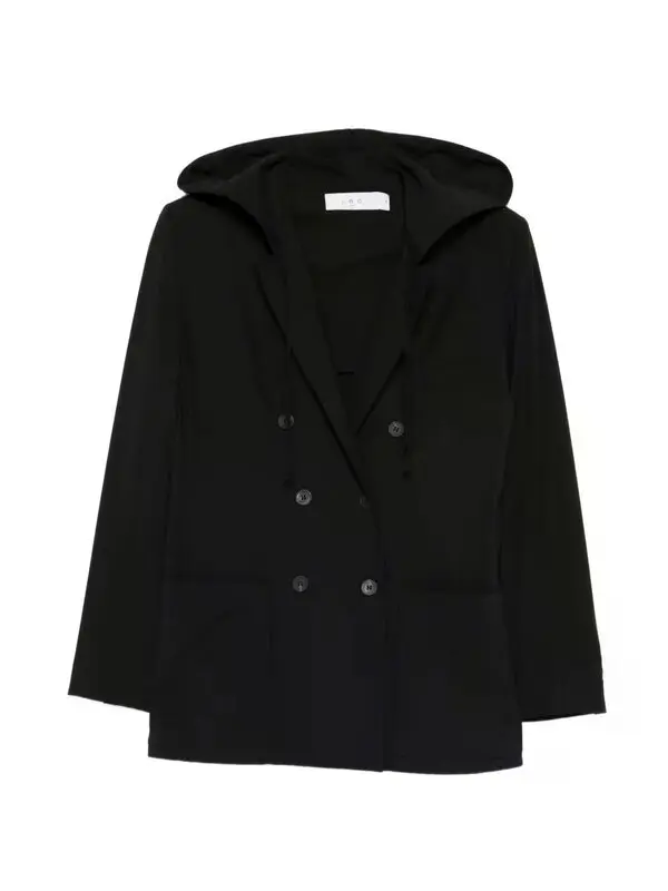 IRO PARIS Hooded Double-breasted Coat