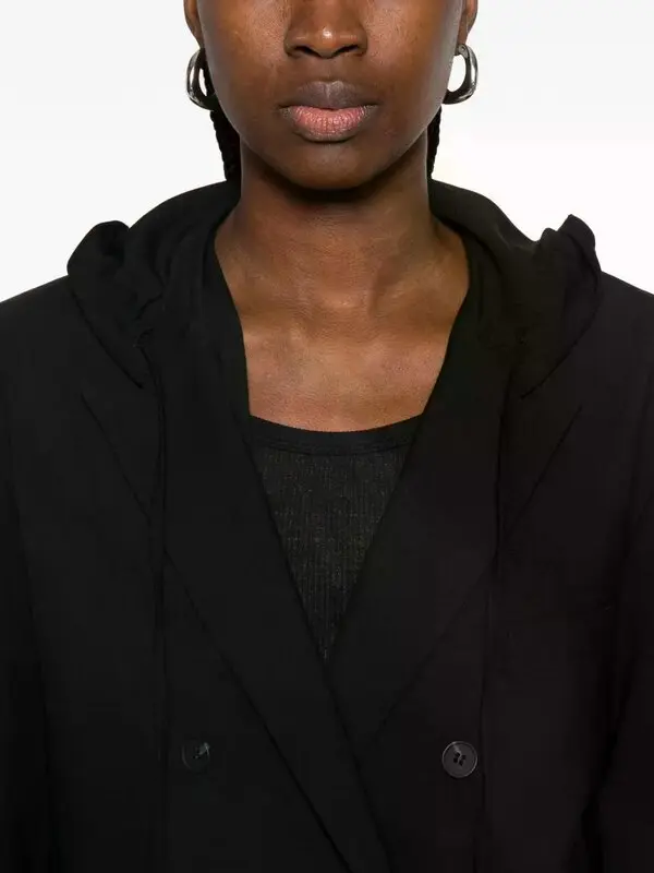 IRO PARIS Hooded Double-breasted Coat