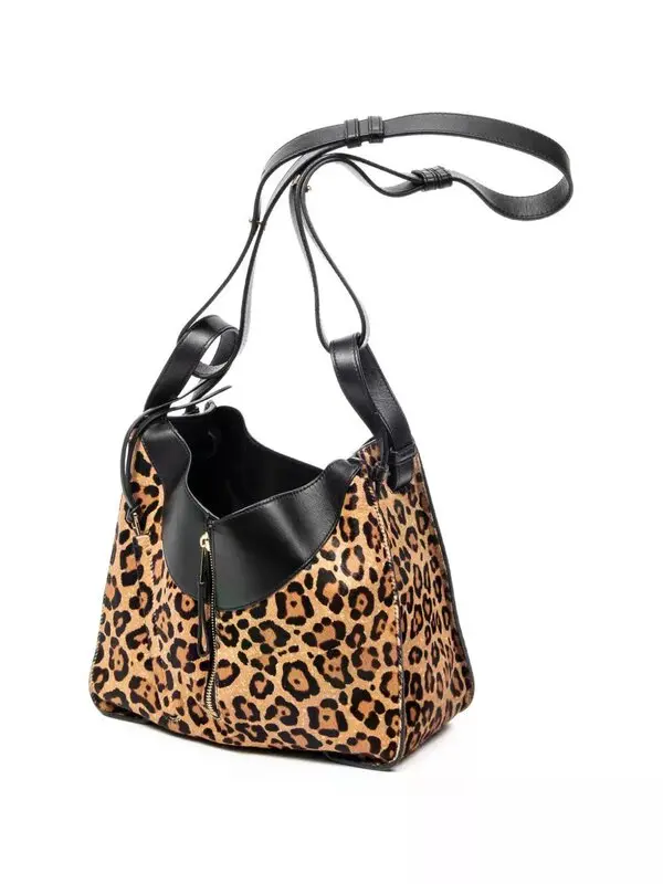Loewe Hammock Leopard-pattern Small Shoulder Bag - Brown