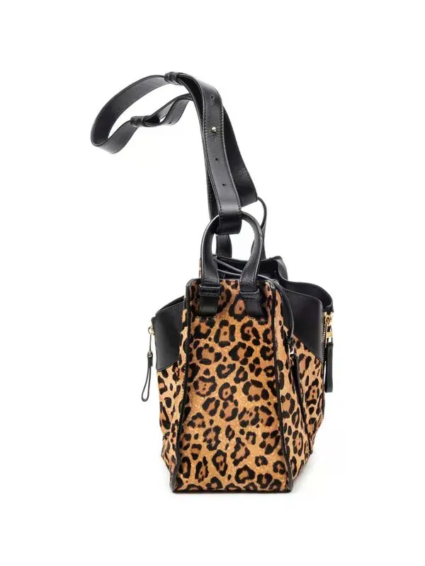 Loewe Hammock Leopard-pattern Small Shoulder Bag - Brown