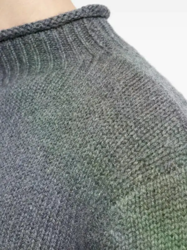LISA YANG Sylvan High-neck Ribbed Sweater - Grey