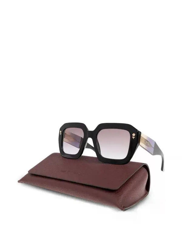Etro Floral Detail Square-frame Sunglasses - Black