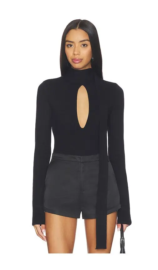 Superdown Gracen Scarf Sweater - Black