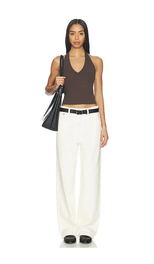 NILI LOTAN Britt Halter Top - Brown