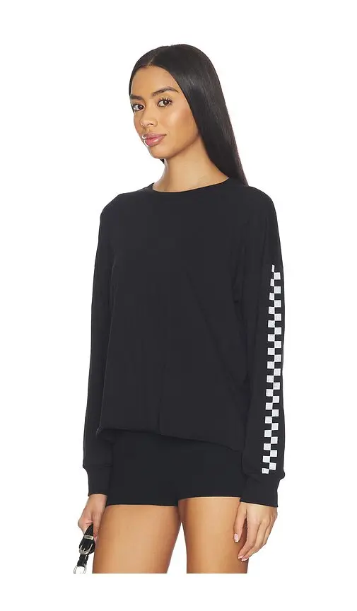 Michael Lauren Keegan Long Sleeve Drop Shoulder Crop Tee