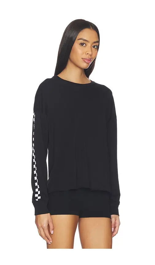 Michael Lauren Keegan Long Sleeve Drop Shoulder Crop Tee
