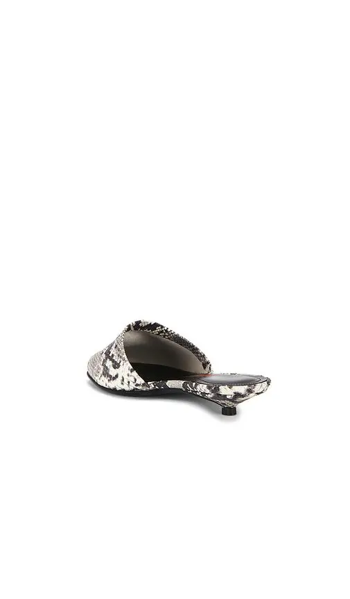 LUCASHEVA Iris Mule With Snakeskin Embossed Leather