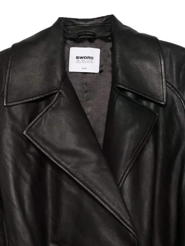 SWORD 6644 Belted Double-breasted Coat
