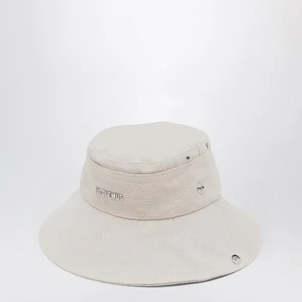 Jacquemus Canvas Bucket Hat - White