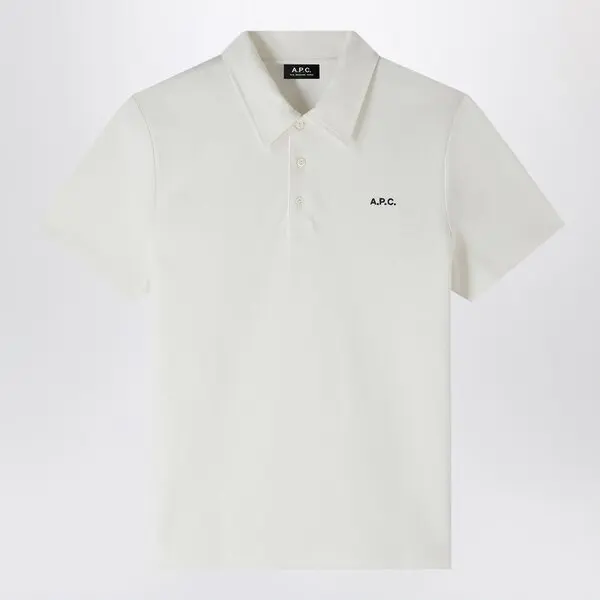A.p.c. Short-sleeved Polo Shirt With Logo Embroidery