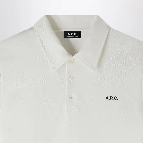 A.p.c. Short-sleeved Polo Shirt With Logo Embroidery