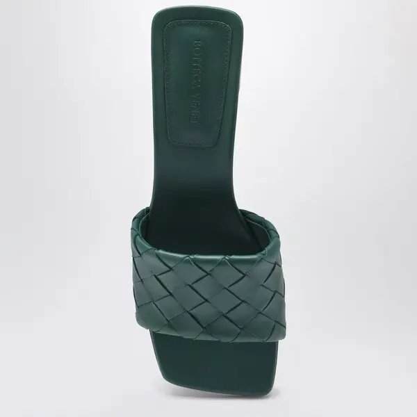 Bottega Veneta Parco Mules In Emerald Lamb Leather - Green