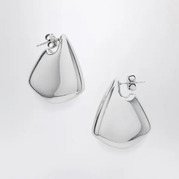 Bottega Veneta Sterling Silver Fin Stud Earrings - Metal
