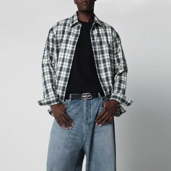 Balenciaga Bb Logo Leather Belt