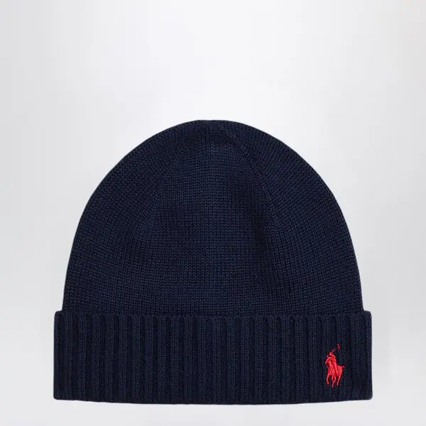 Polo Ralph Lauren Wool Beanie With Logo - Blue