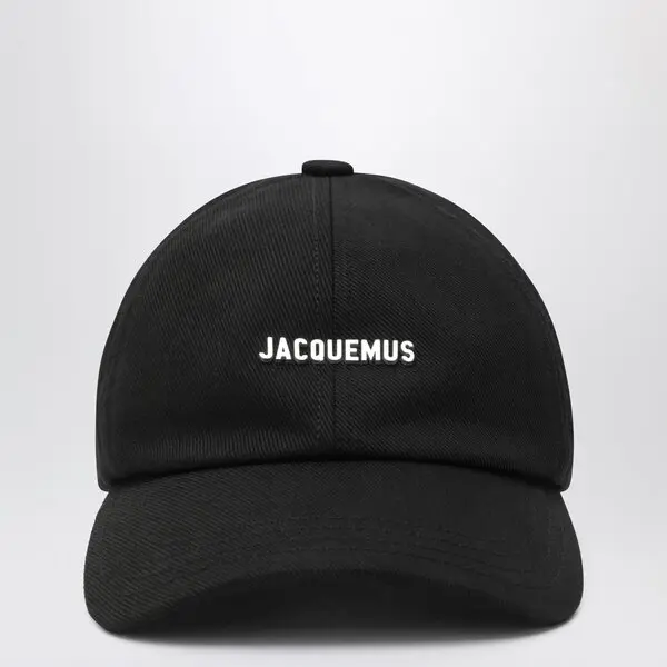 Jacquemus Visor Cap With Logo - Black