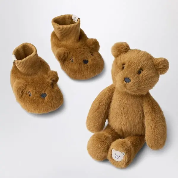 LIEWOOD Beth Bear Slipper And Plush Set - Brown