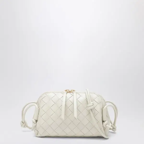Bottega Veneta Intrecciato Leather Concert Pouch - White