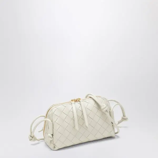 Bottega Veneta Intrecciato Leather Concert Pouch - White