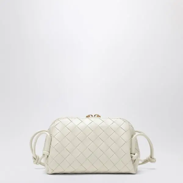 Bottega Veneta Intrecciato Leather Concert Pouch - White