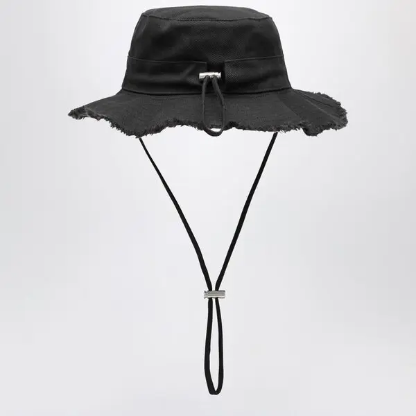 Jacquemus Le Bob Artichaut Cotton Bucket Hat - Black