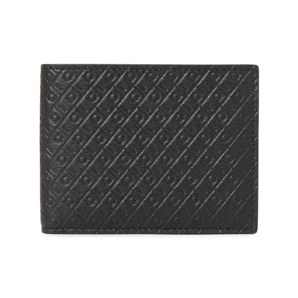 FERRAGAMO Monogram Short Wallet - Black