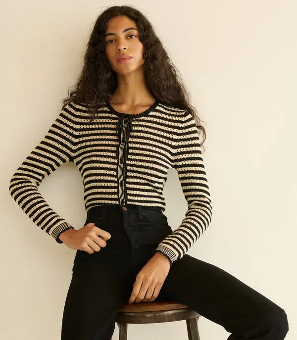 DÔEN Everlyn Cardigan - Sidonie Stripe