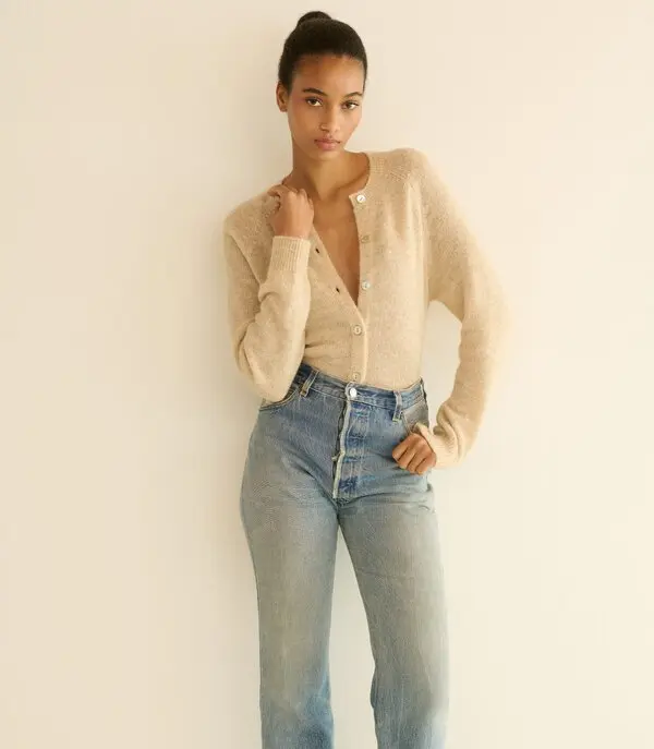 DÔEN Petra Cardigan - Hazelnut Creme