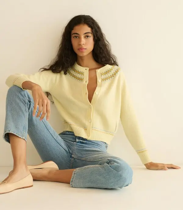 DÔEN Olympe Fair Isle Cardigan - Gateau