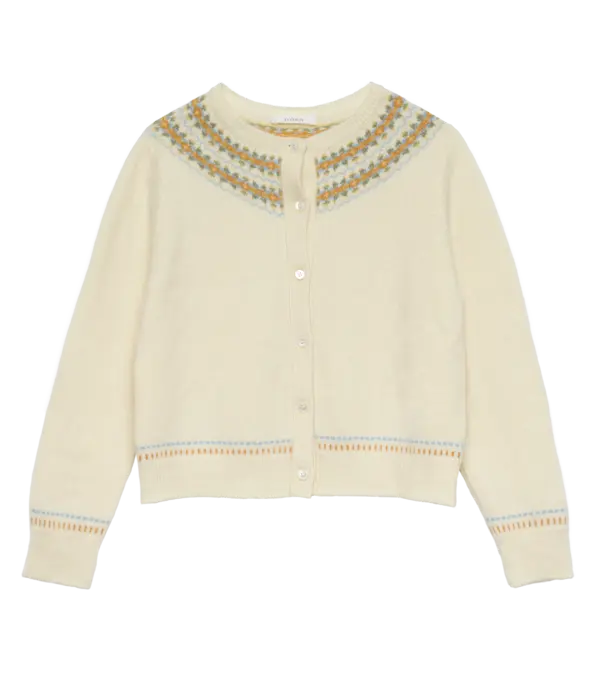 DÔEN Olympe Fair Isle Cardigan - Gateau