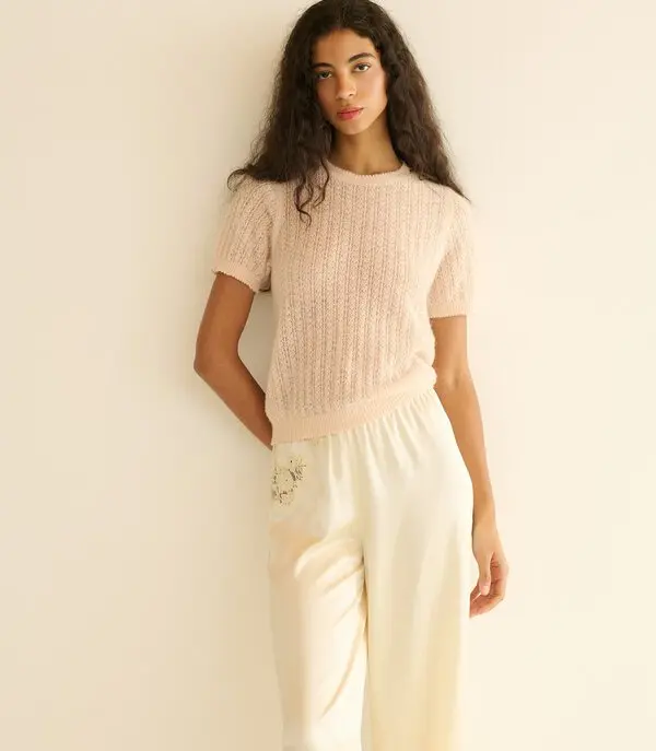 DÔEN Monica Pointelle Sweater - Parfait