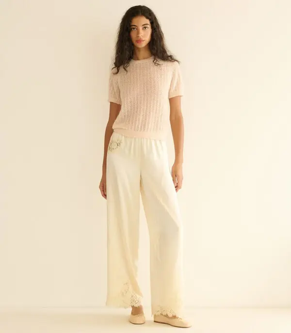 DÔEN Monica Pointelle Sweater - Parfait
