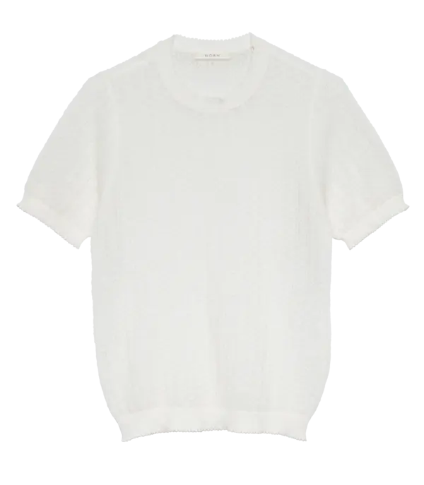 DÔEN Monica Pointelle Sweater - Ivory