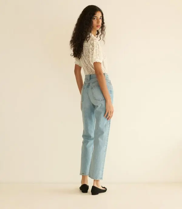 DÔEN Idora Embroidered Tulle Top