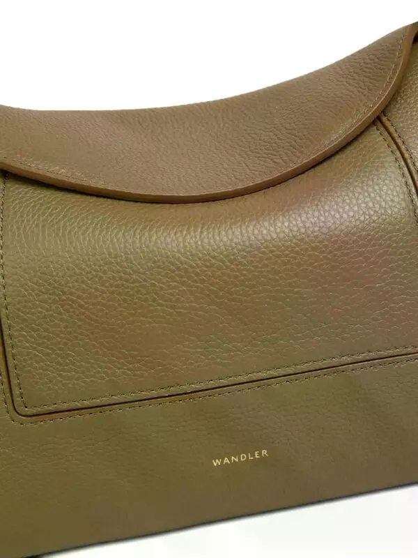 WANDLER Penelope Leather Shoulder Bag - Green