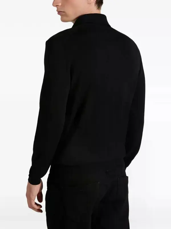 ZANONE Buttoned Polo Shirt - Black