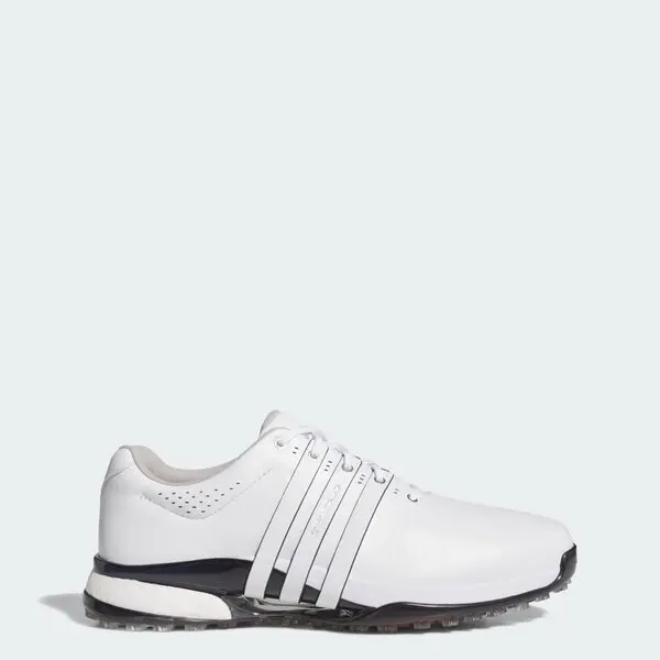 Adidas Spikeless Golf Shoes - Cloud White / Collegiate Navy / Lucid Red