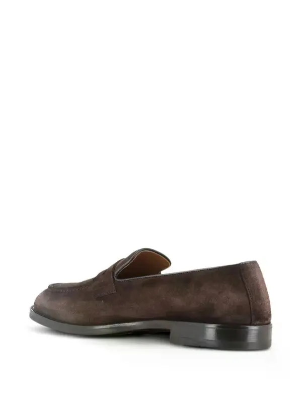 ALEXANDER HOTTO Panelled Suede Loafers - Brown