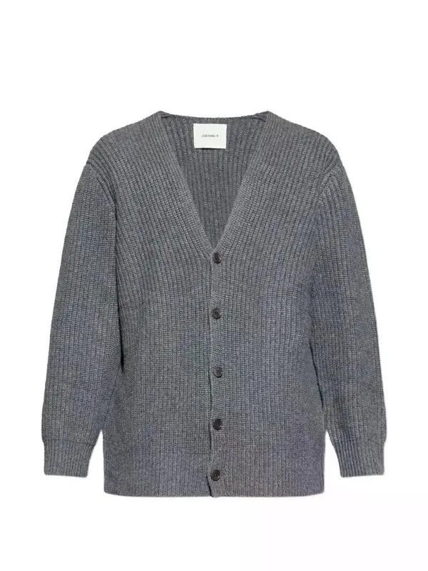 LISA YANG Leander Ribbed Button Cardigan - Grey