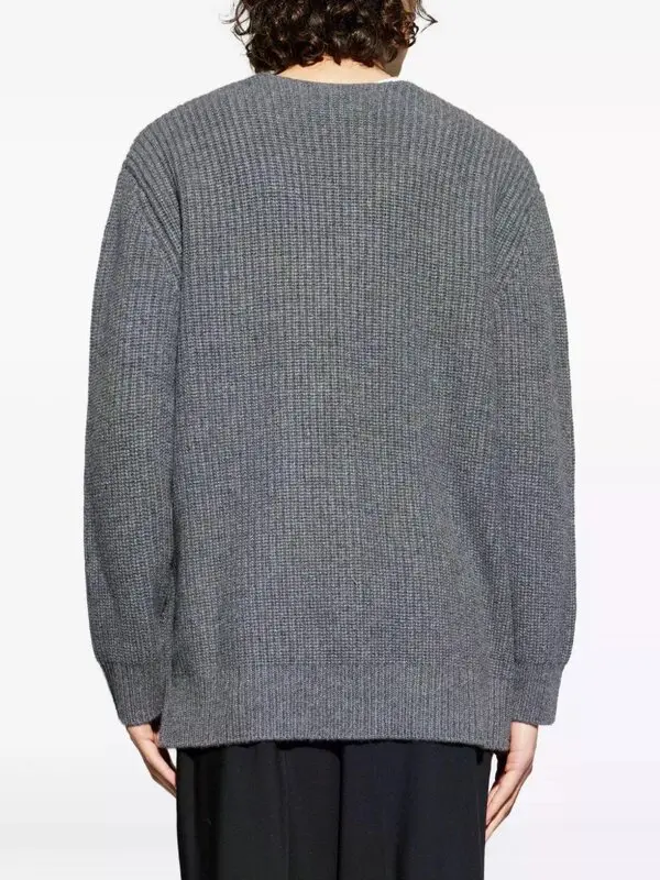 LISA YANG Leander Ribbed Button Cardigan - Grey